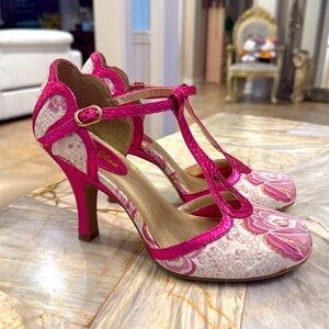 Ruby Shoo | Shoes | Ruby Shoo Pink Polly T Strap Heels Vintage Style ...